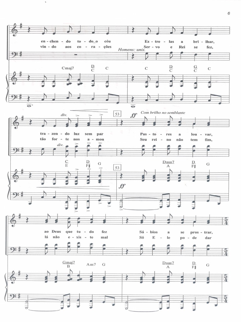 Partitura Cantata Vivo Esta - Pag - (6) - 01 - Seu Grande Amor - Tenor ...