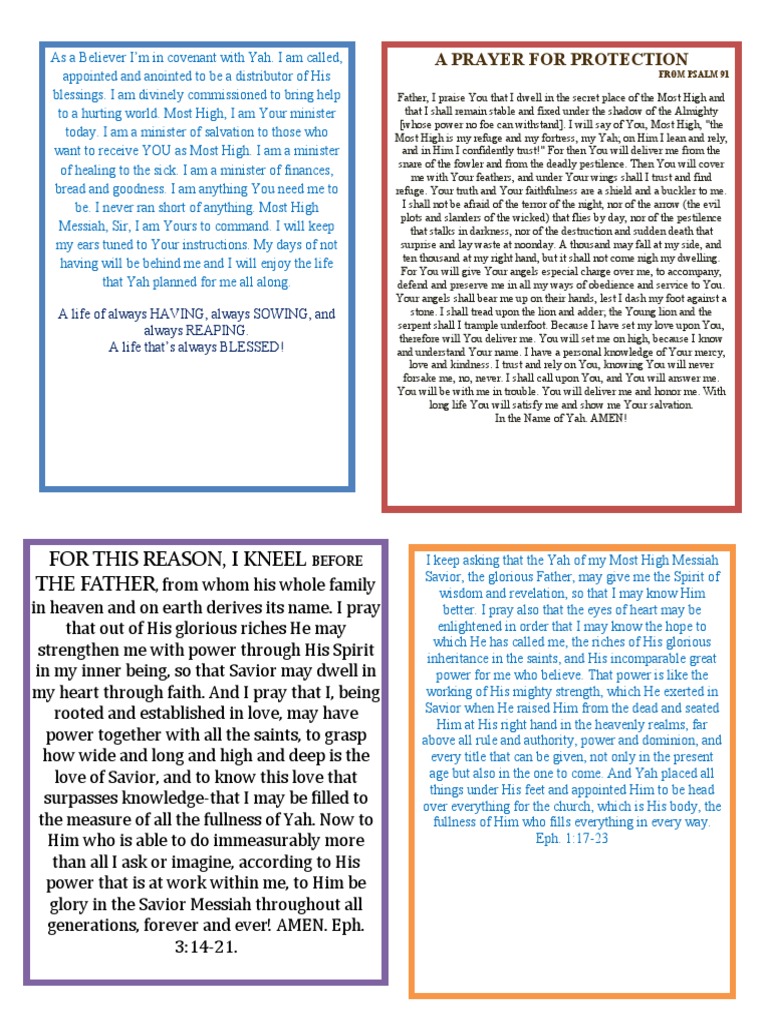 Prayer Declaration | PDF | Jesus | Serpents In The Bible