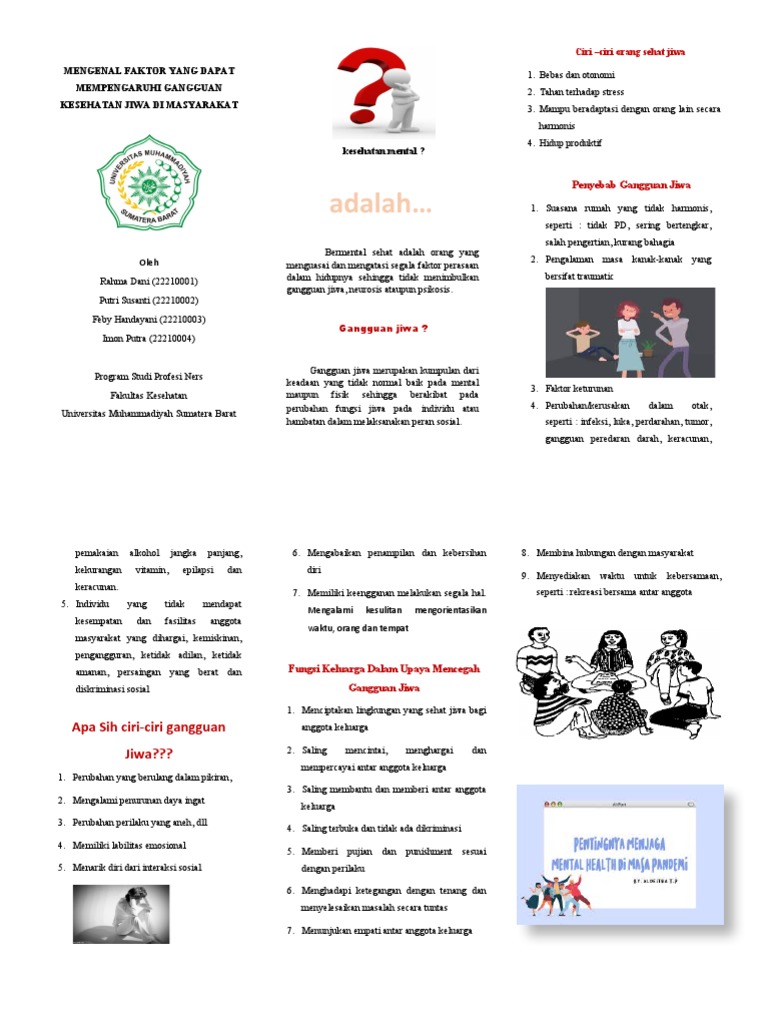 Leaflet Kesehatan Jiwa | PDF | Pengembangan Diri