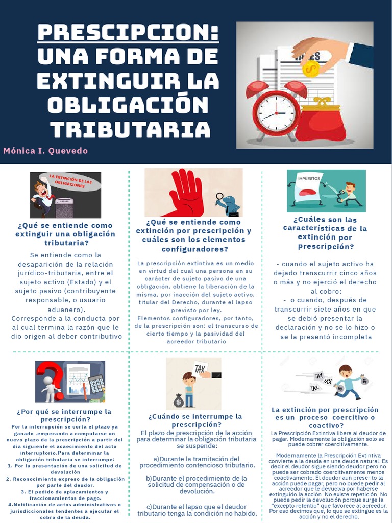 La prescripción extintiva como forma de extinguir la obligación tributaria: concepto, elementos ...