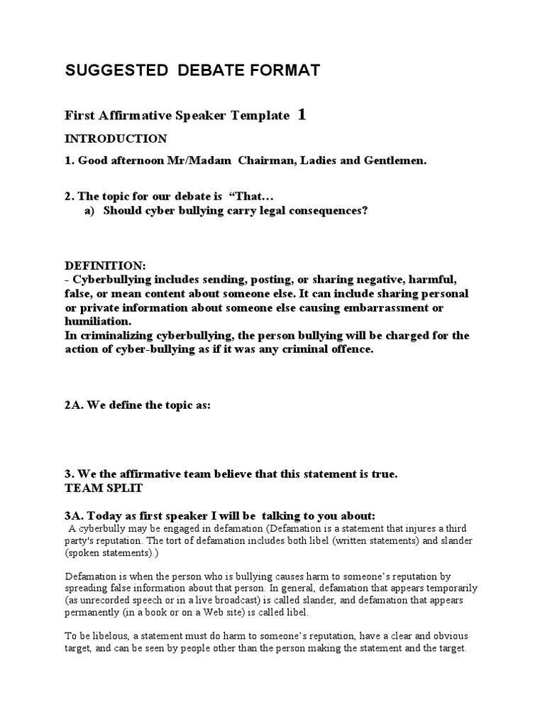 Debate Format TEMPLATE | PDF | Public Sphere | Epistemology