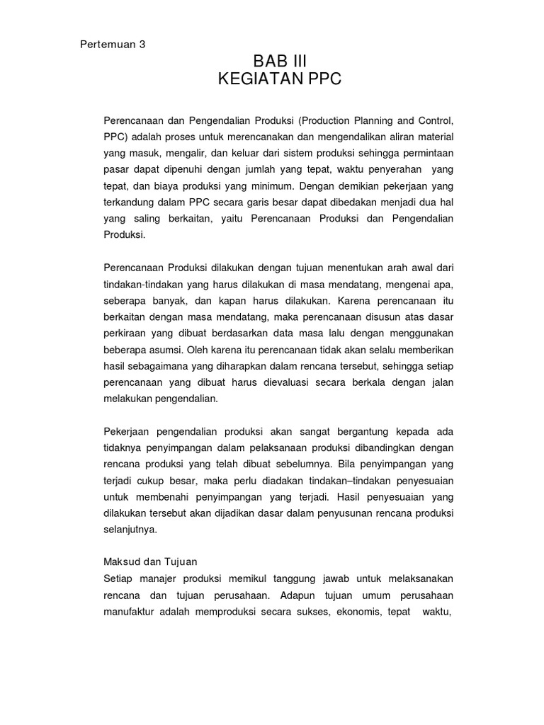 Pertemuan 3 Kegiatan PPC | PDF