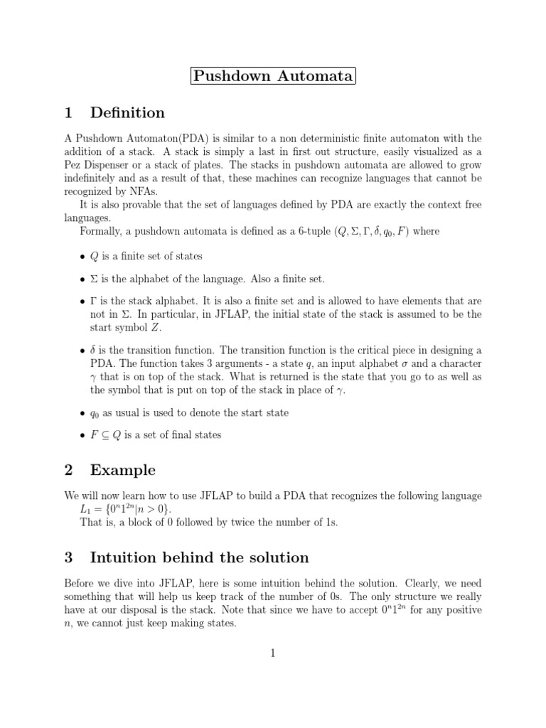 PDAModule | PDF | Automata Theory | Models Of Computation