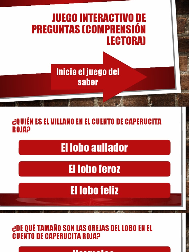Comprension Lectora | PDF | Caperucita Roja
