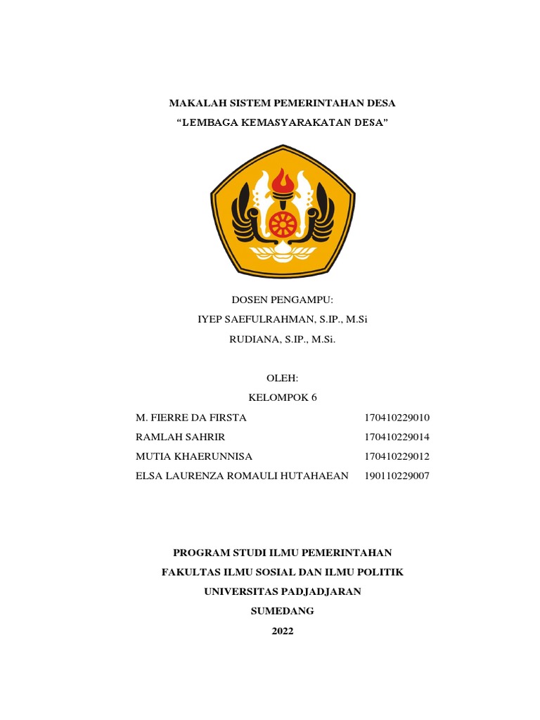 SISTEM PEMERINTAHAN DESA | PDF