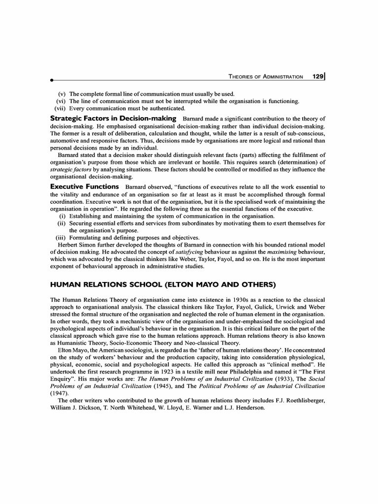 Human Relations Theory Pdf