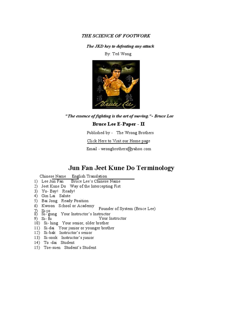 Martial Arts - Bruce Lee's Jeet Kune Do | PDF | Jeet Kune Do | Bruce Lee