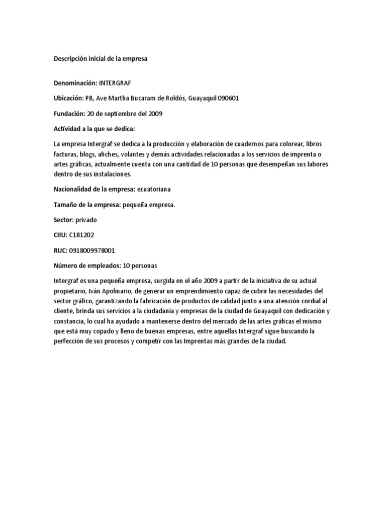 Control de Calidad en Intergraf | PDF | Muestreo (Estadísticas) | Economias