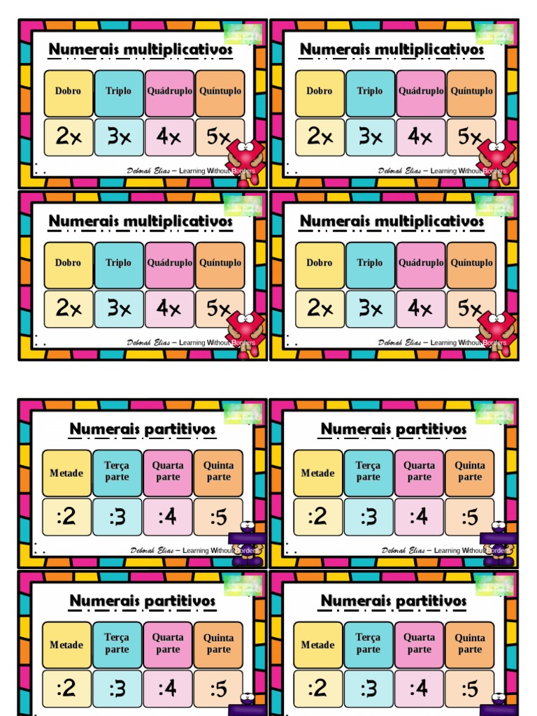 Numerais Multiplicativos e Partitivos | PDF