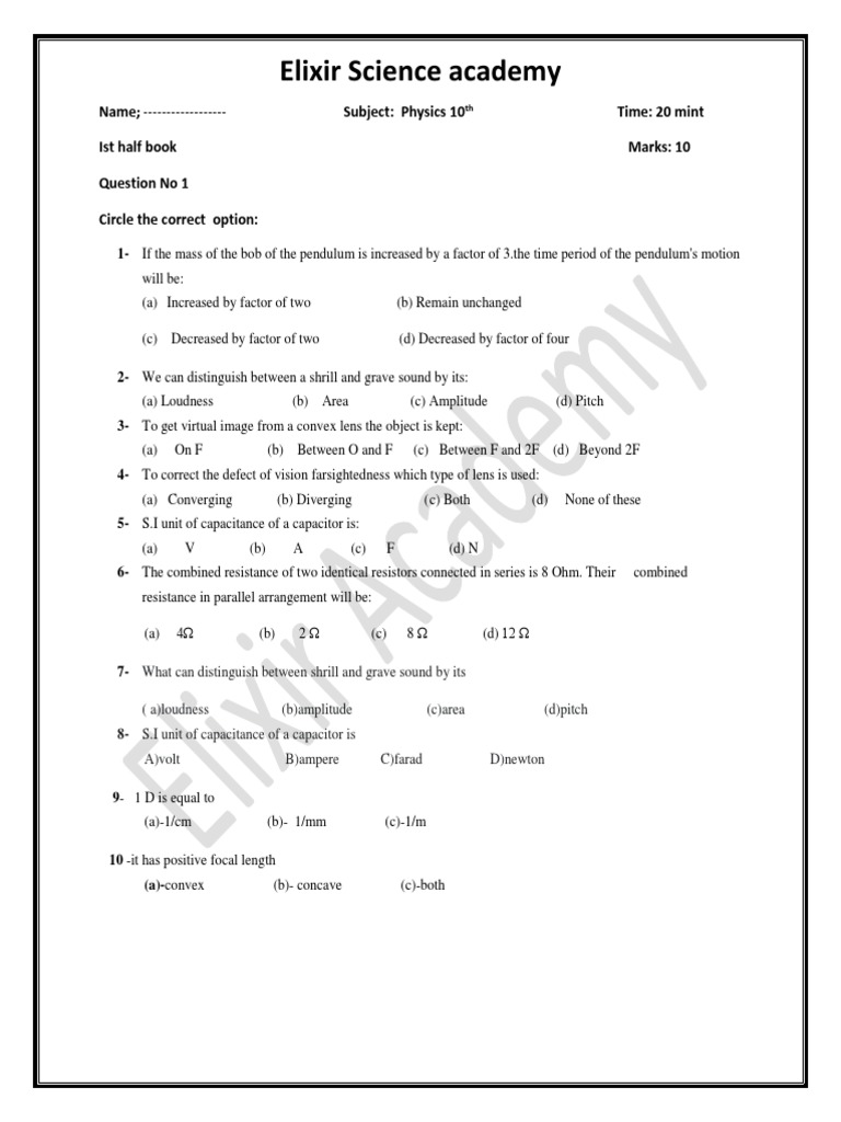 Half Book 10 Class | PDF | Optics | Waves