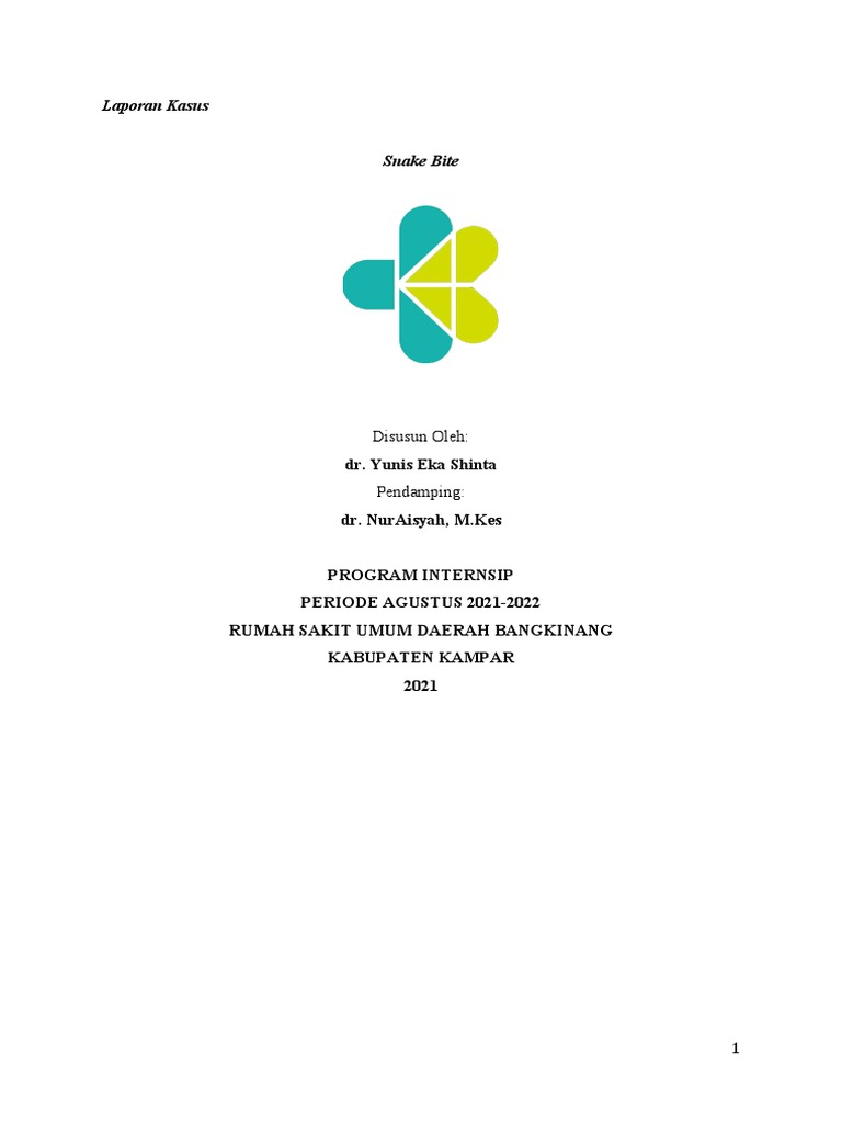 Lapsus Snake Bite Dr. Shinta | PDF | Sains & Matematika