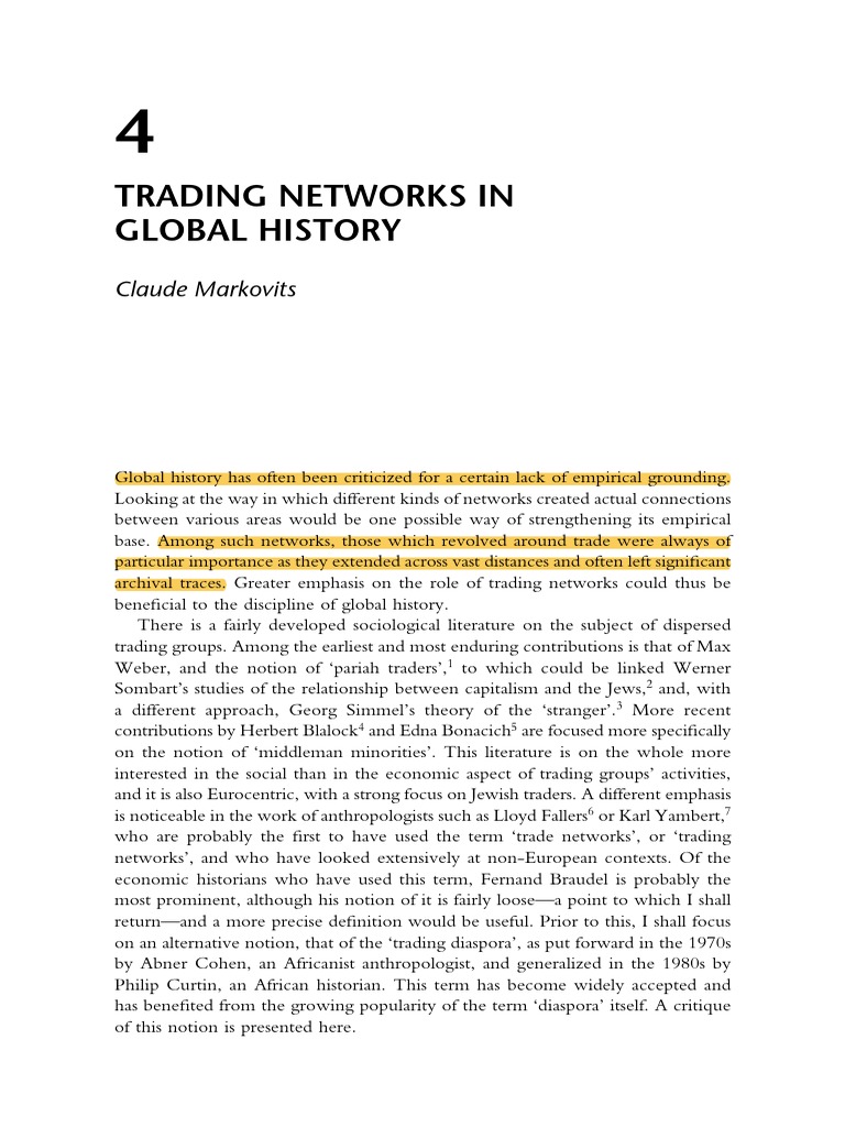 Global Trade Networks History | PDF | Trade | Sindh