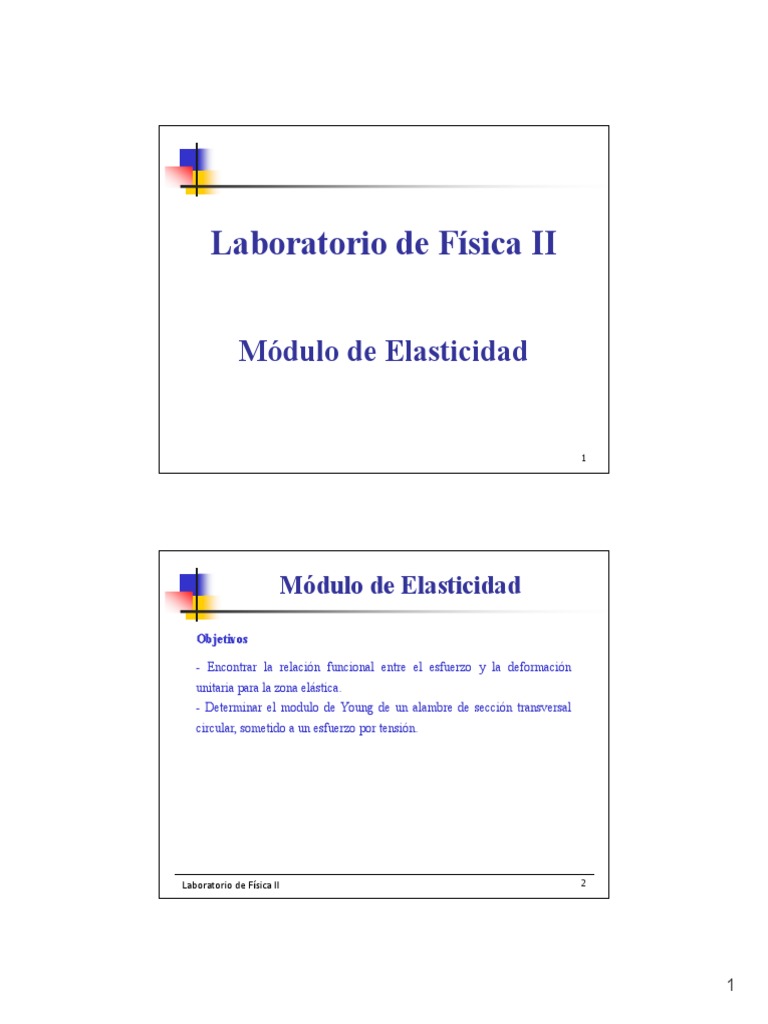 Modulo de Elasticidad | PDF | Elasticidad (Física) | Deformación ...
