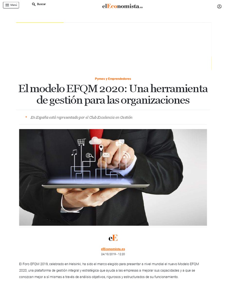 El Modelo EFQM 2020 - Una Herramienta de Gestión para Las Organizaciones | PDF | España ...