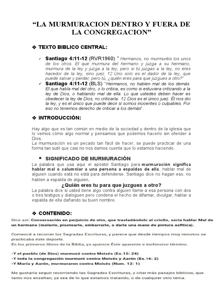 La Murmuracion | PDF | Amor