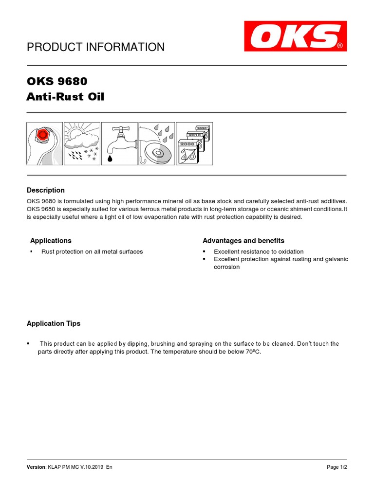 Oks 9680 | PDF | Rust | Lubricant