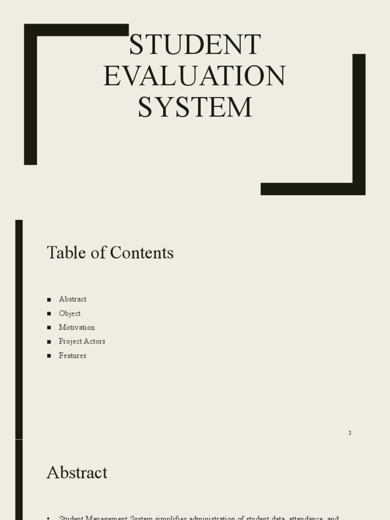Student Evaluation System | PDF | Databases | Data