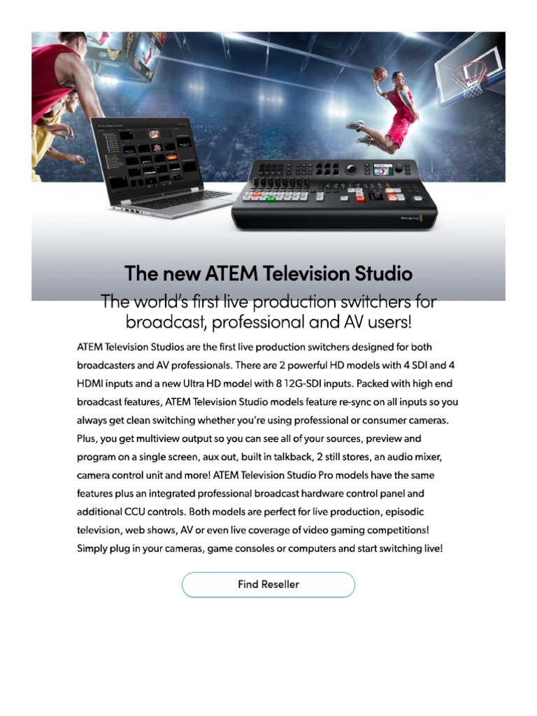 ATEM Television Studio Pro 4K | PDF