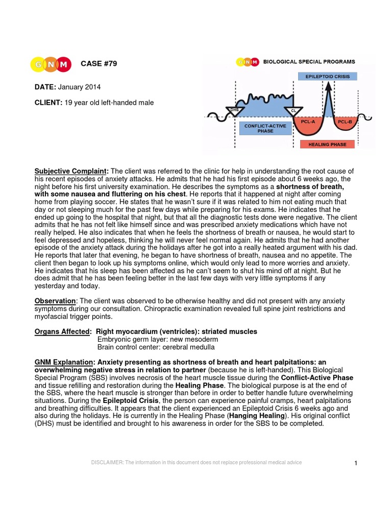 CASE #79: DISCLAIMER: The Information in This Document Does Not Replace Professional Medical ...