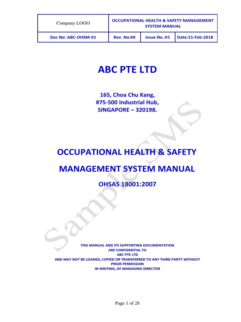 L1 Ohs Manual 29.5.15 PDF | PDF | Occupational Safety And Health | Safety