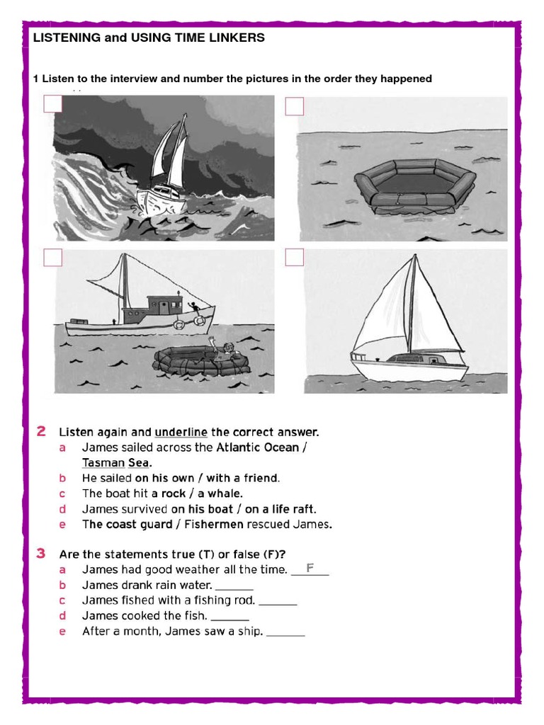 Unit 5 6 Listening and Using Time Linkers | PDF