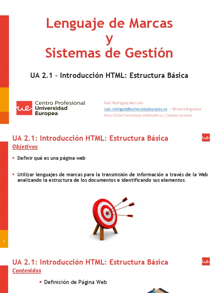 210728131642-UA 2.1 LM HTML - Estructura Basica | PDF | HTML | Página web