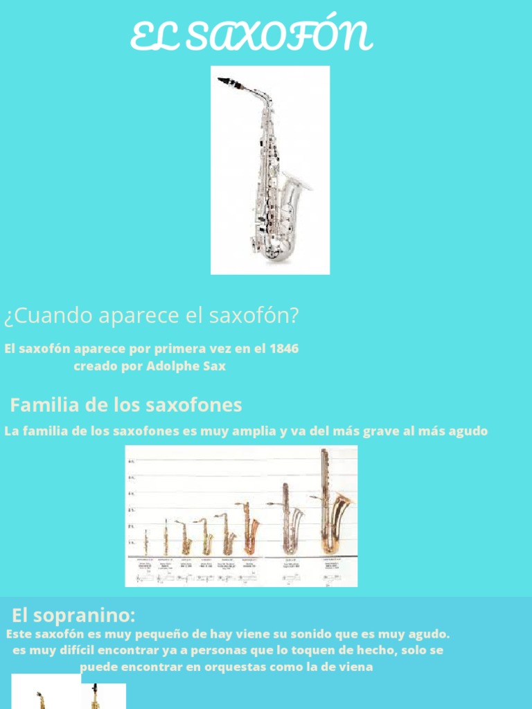 Tipos y partes del saxofón | PDF | Hogar, jardinería y bricolaje | Poesía