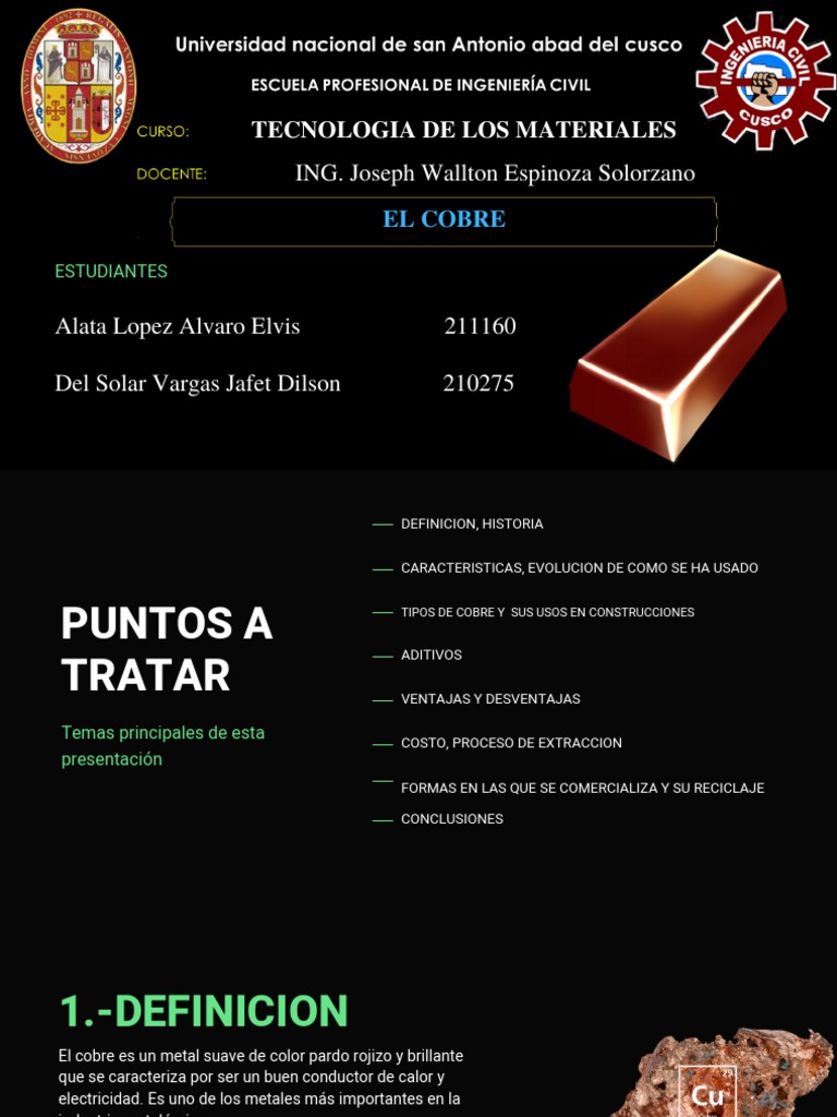 COBRE | PDF | Cobre | Rieles