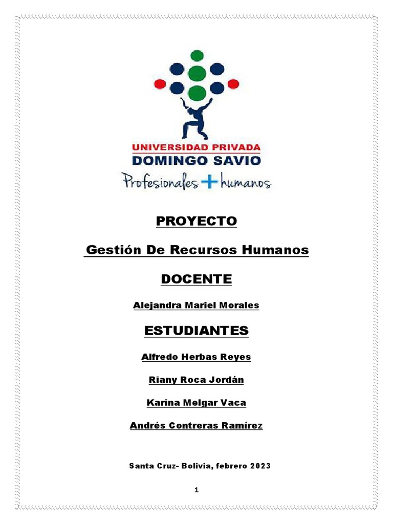Proyecto Final Grupo RRHH PDF | PDF | Gestión de recursos humanos | Business