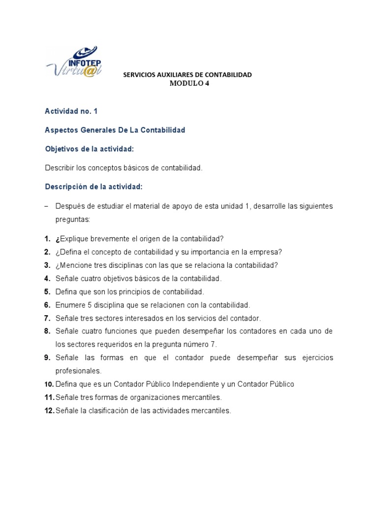 Actividad 1 Del Módulo 4 Pdf