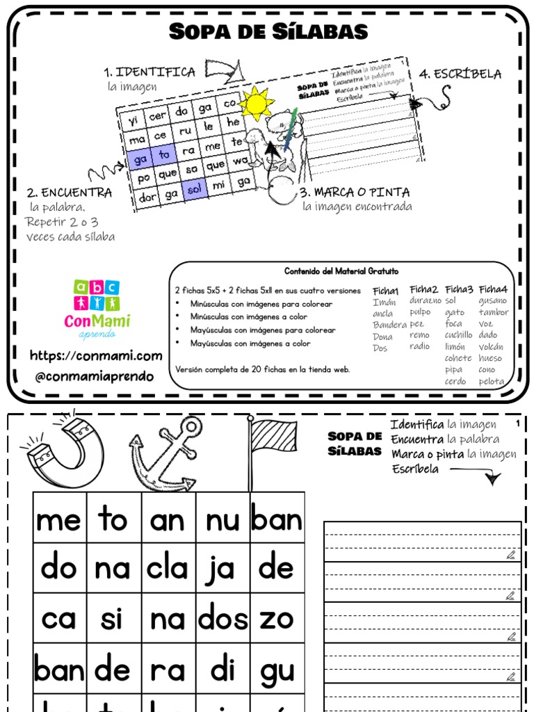 Sopa de Silabas Free | PDF