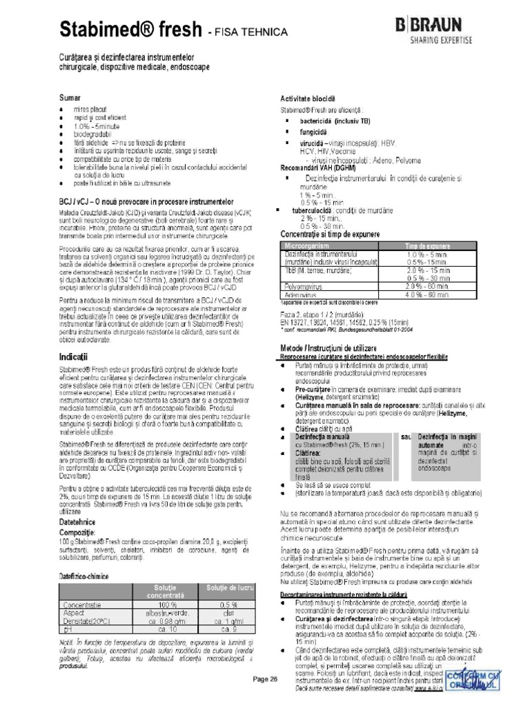 Fisa Stabimed Fresh | PDF