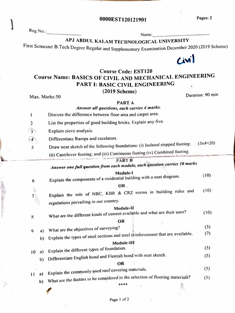 Basic Civil and Basic Mechanical Engineering PYQ | Download Free PDF ... Basic Civil and Basic Mechanical Engineering PYQ | Download Free PDF ...