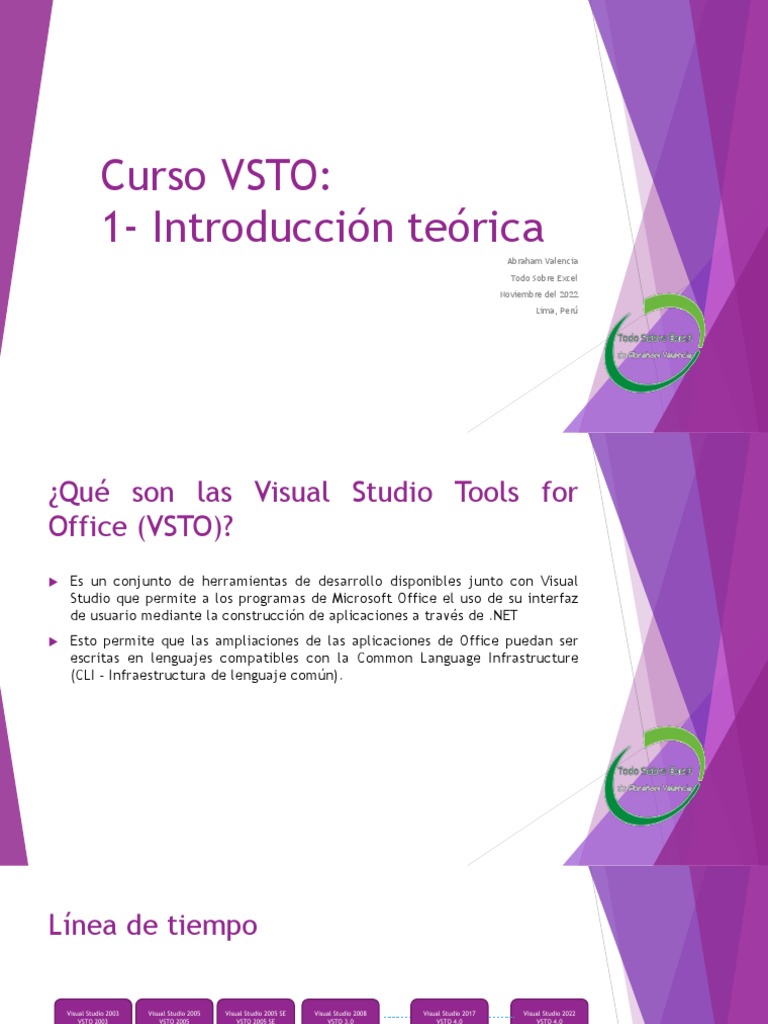 Curso VSTO Introducci N - Todo Sobre Excel | PDF | Microsoft Office | Microsoft Excel