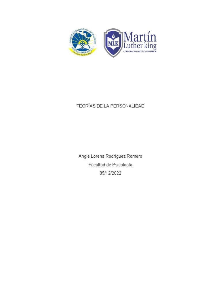 Teorías De La Personalidad Pdf Aprendizaje Sicología
