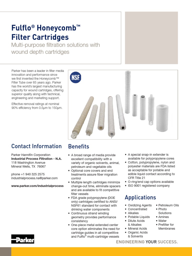 Honeycomb Wound Filter Cartridge - Data Sheet - IPF NA | PDF ...