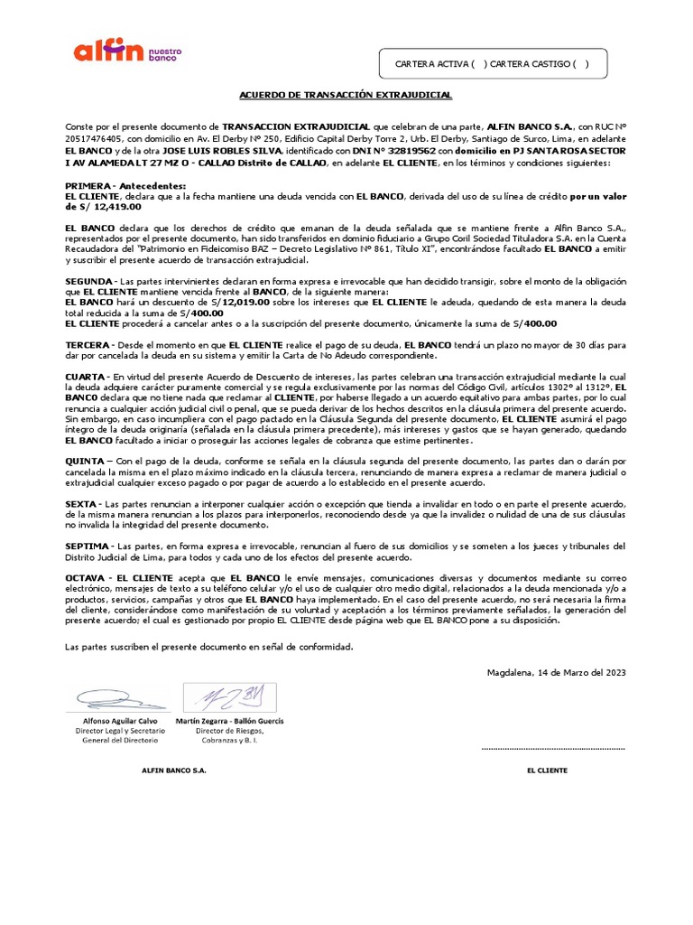 Jose Luis Robles Silva | PDF | Bancos | Judicaturas