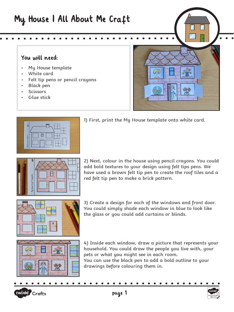 My House Craft Instructions Final | PDF | Games & Activities | Home ...