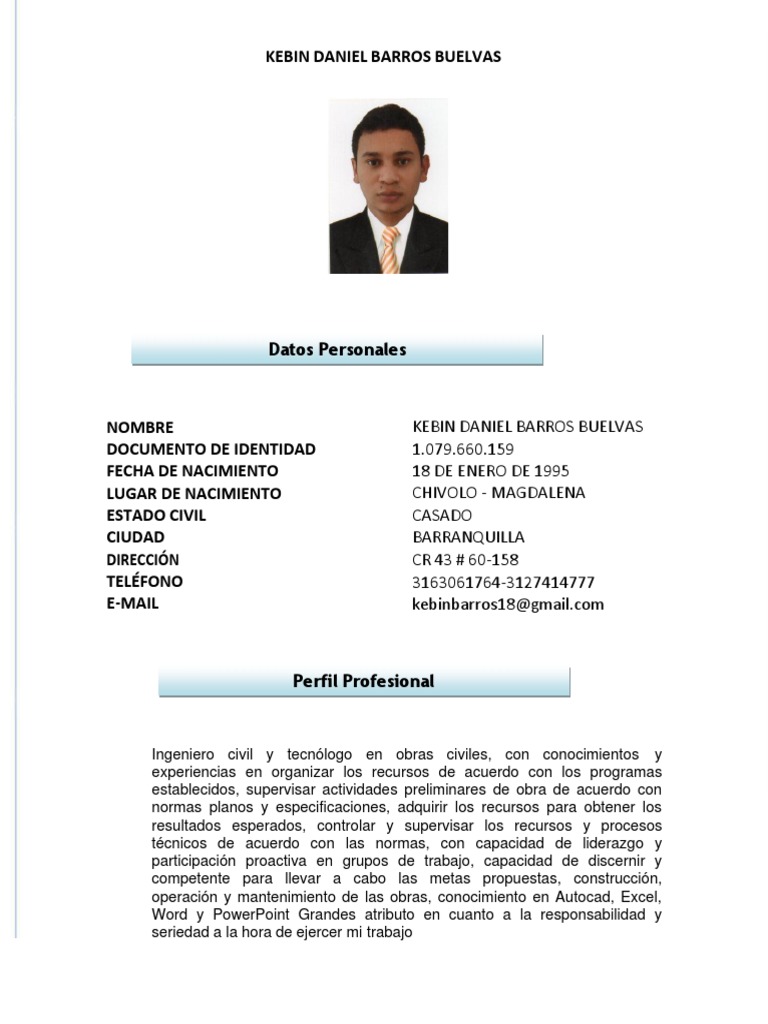 Kebin Barros B | PDF | Ingeniería