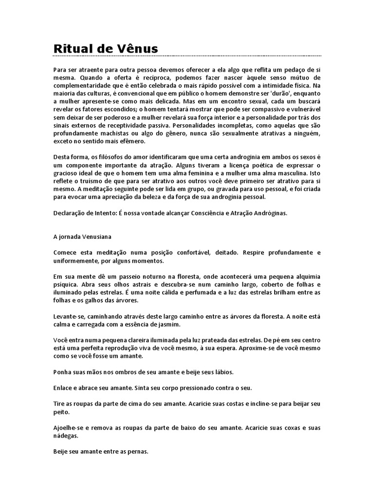 Meditação e Ritual de Vênus | PDF | Amor