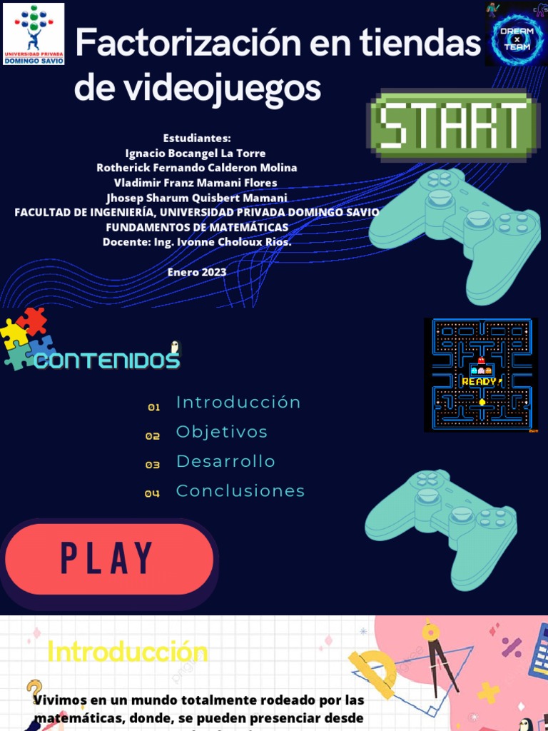 Factorización en Tiendas de Videojuegos - Rotherick Calderon Molina ...