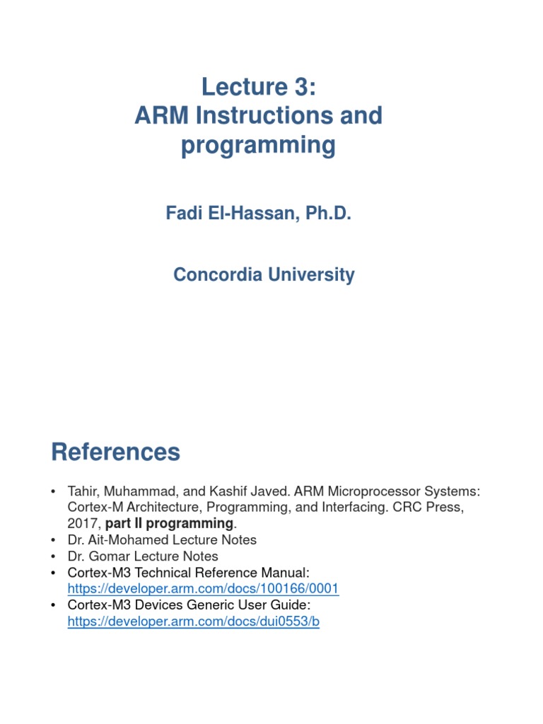 Arm Instructions Part D Memory Access Instructions Pdf Computer Data Computer Architecture