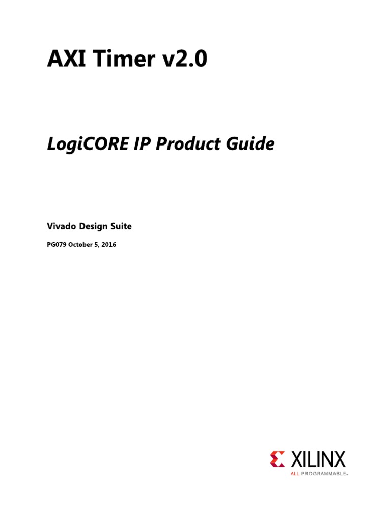 AXI Timer Datasheet | PDF