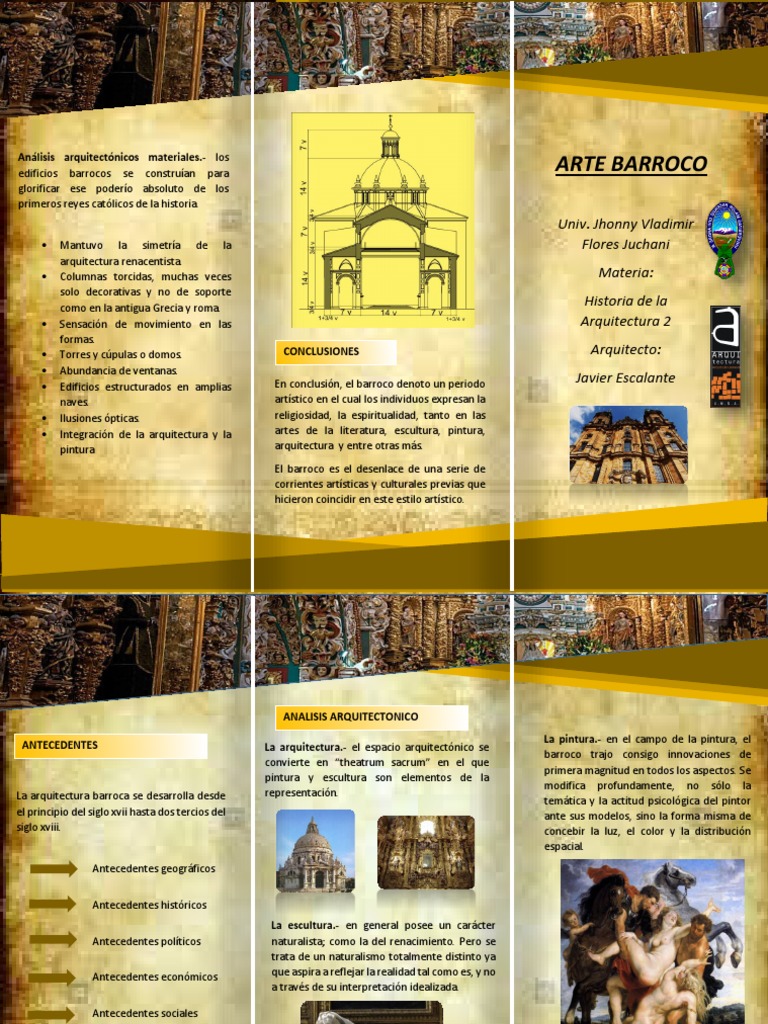 Triptico Arte Barroco | PDF | Barroco | Pinturas
