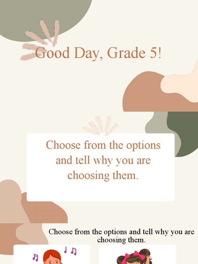 Grade 5 Lesson on Making a Stand and Telling the Difference Between ...
