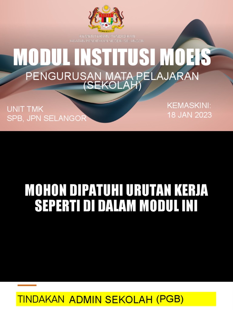 Moeis Modul Instutusi Pengurusan MP - Sekolah | PDF