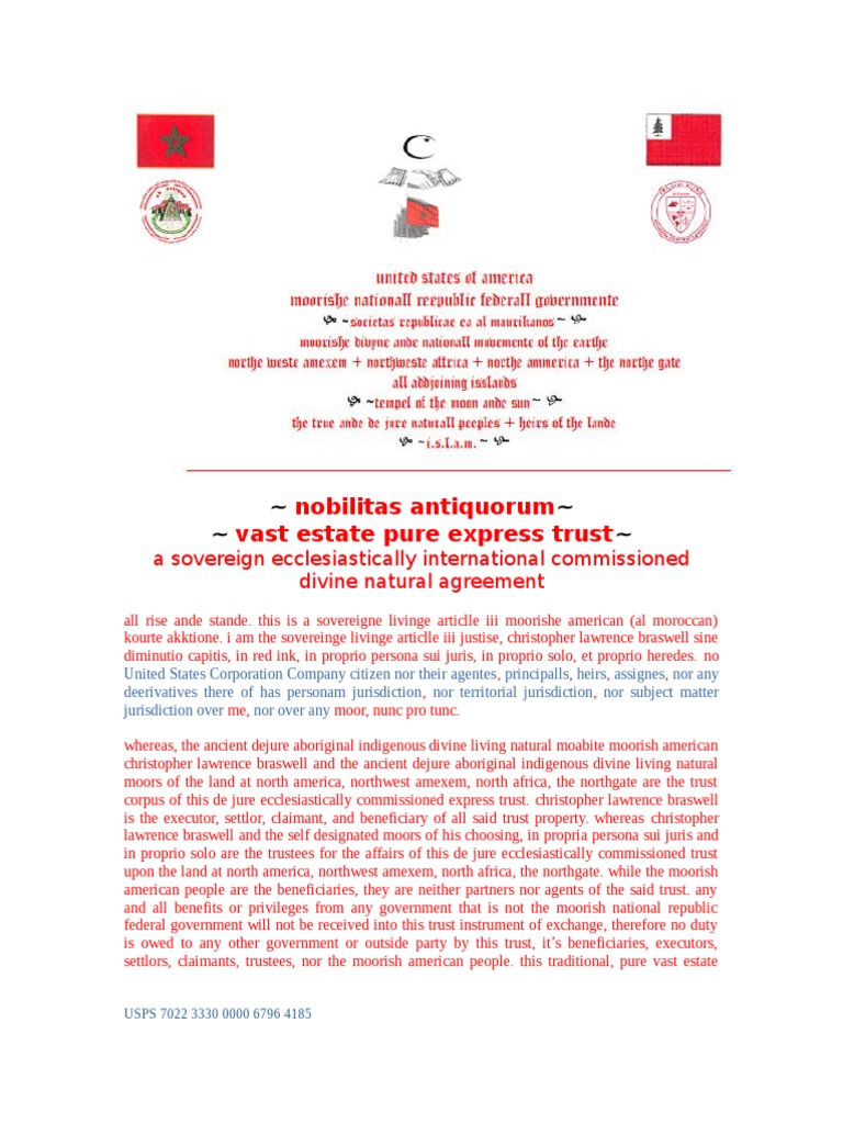 Trust Affidavit - USPS - 7022 3330 0000 6796 4185 | PDF | Law