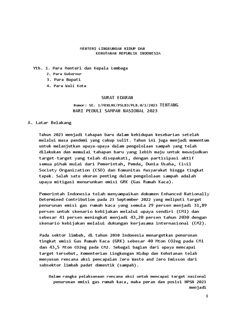 HPSN 2023: Aksi Pengelolaan Sampah | PDF