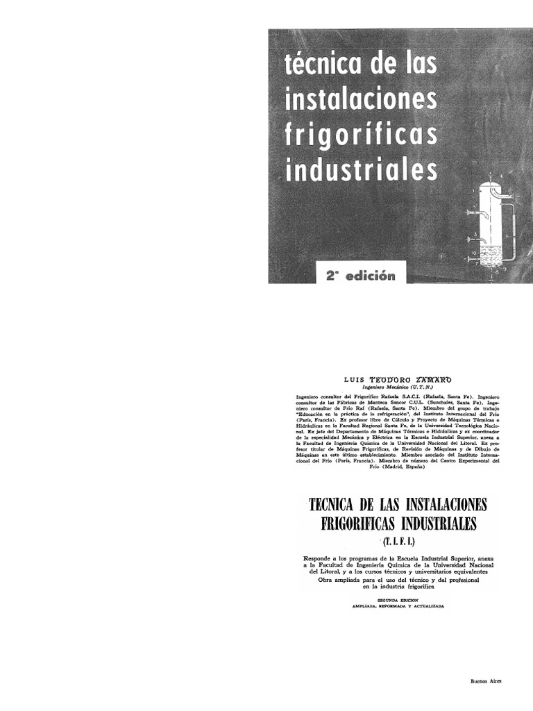 Técnicas de Las Inst. Frigoríficas Industriales | PDF