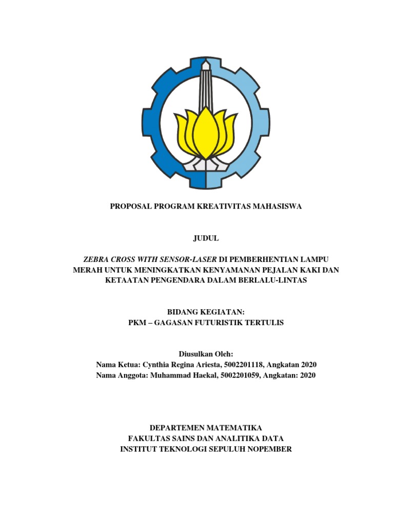 Proposal PKM GFT: Zebra Cross Sensor-Laser | PDF
